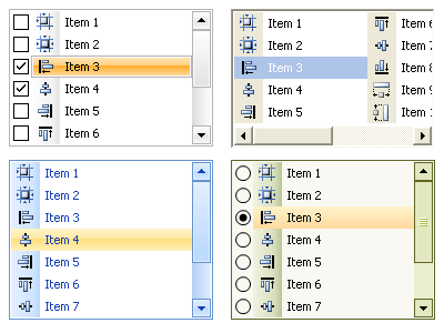 .NET Combo Box, WinForms List Box Control Gallery | Nevron